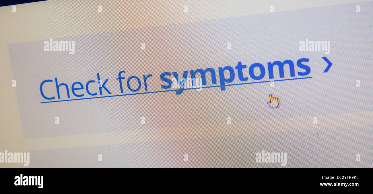Check for symptoms hi-res stock photography and images - Alamy