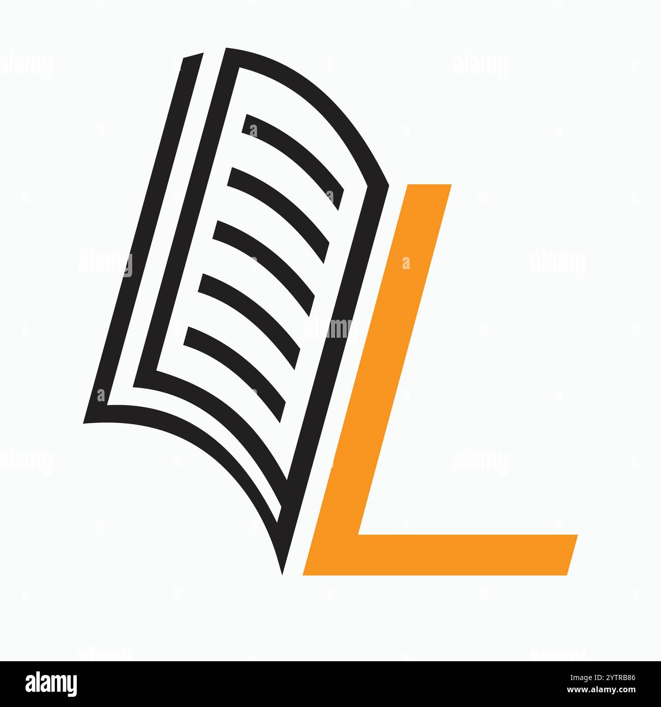 Initial Letter L Book Symbol For Education Logo Vector Sign Stock ...
