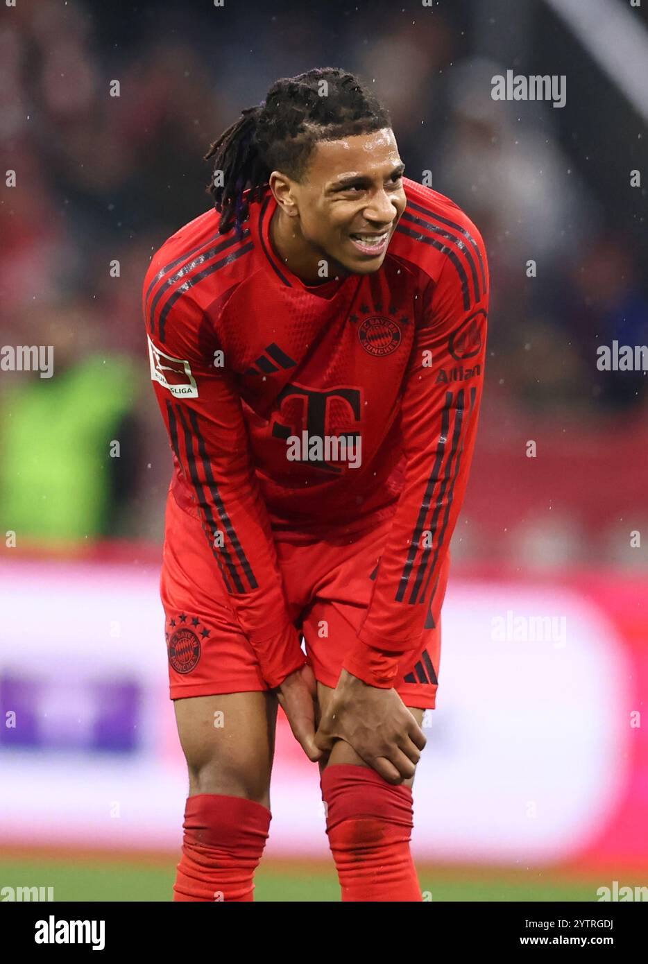 MUNICH, GERMANY - DECEMBER 07: Michael Olise of Bayern Muenchen looks ...