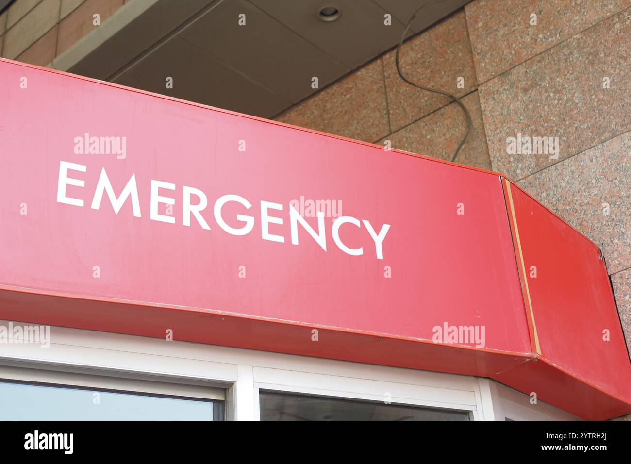 Emergency Entrance Signage Displayed at a Local Hospital Facility Stock ...