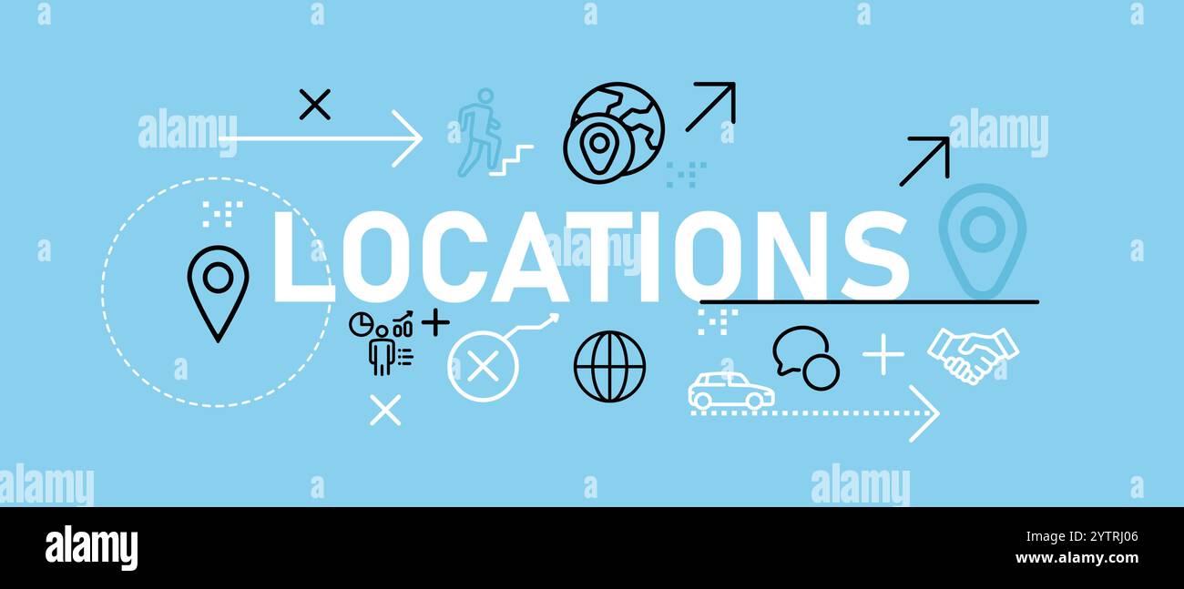 Locations business store location map pointer marker pin symbol web ...