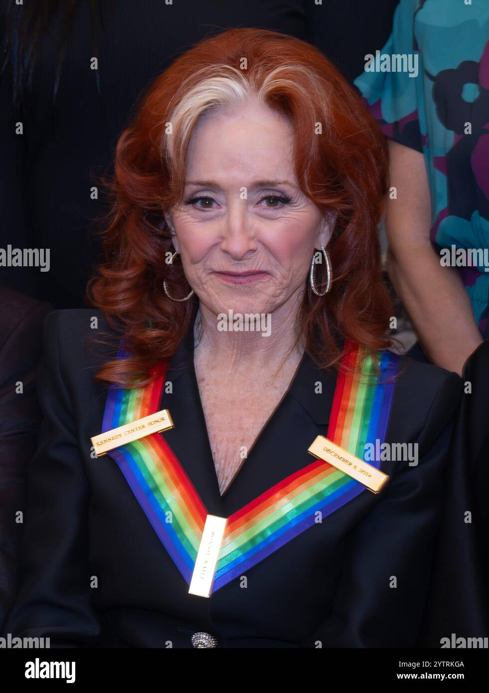 Blues rock singer-songwriter and guitarist Bonnie Raitt, poses with her ...