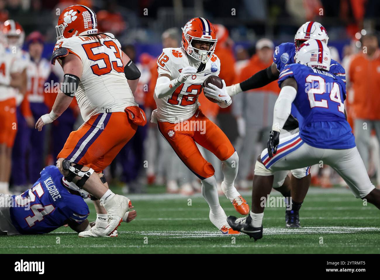 Charlotte, North Carolina, USA. 7th Dec, 2024. Clemson Tigers wide ...