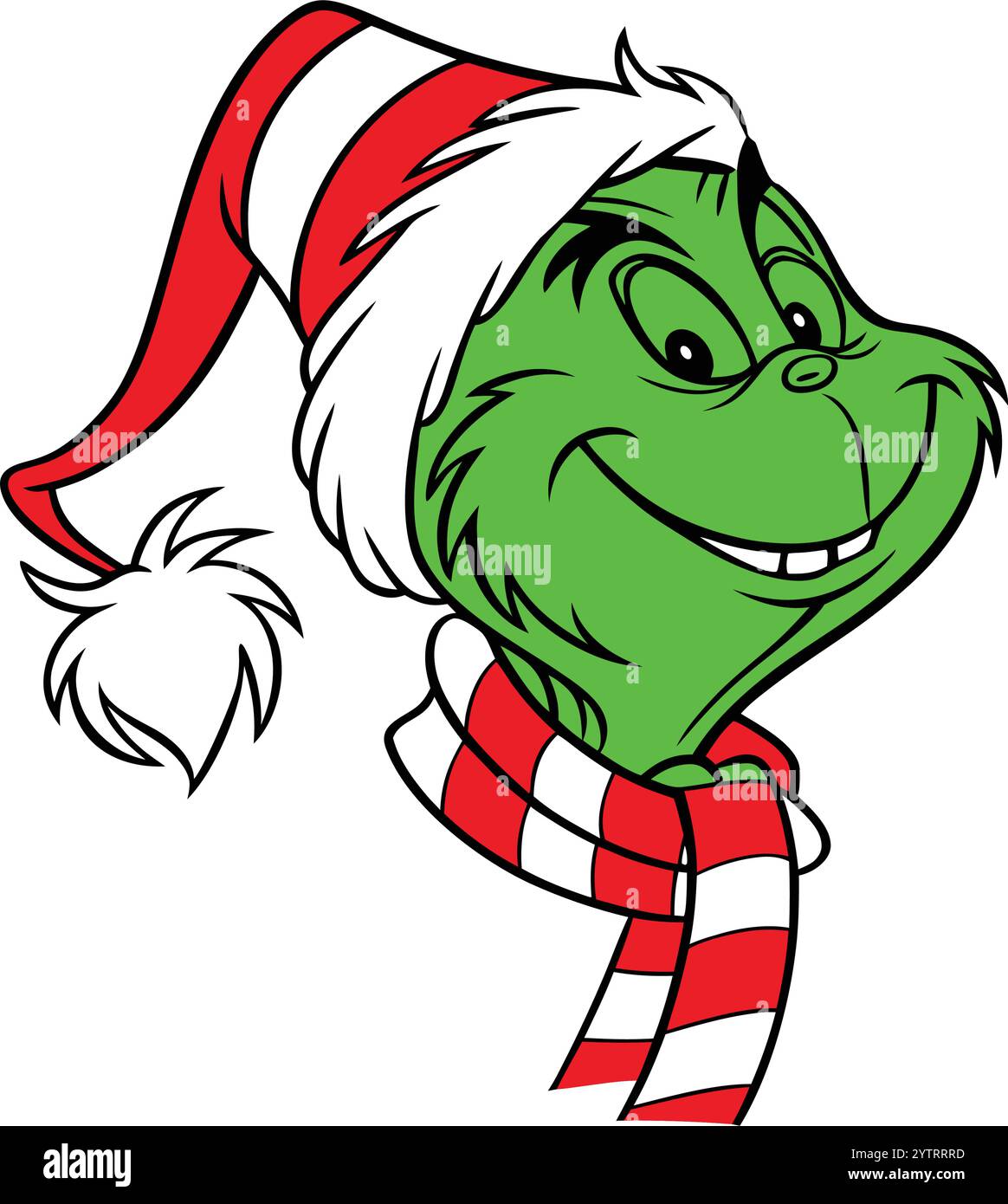 Grinch Christmas emoji funny Face Stock Vector Image & Art - Alamy