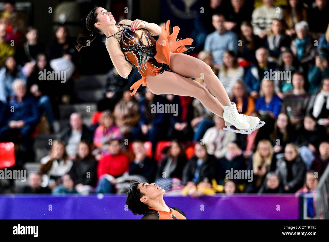 Olivia FLORES & Luke WANG (USA), during Junior Pairs Free Skating, at ...