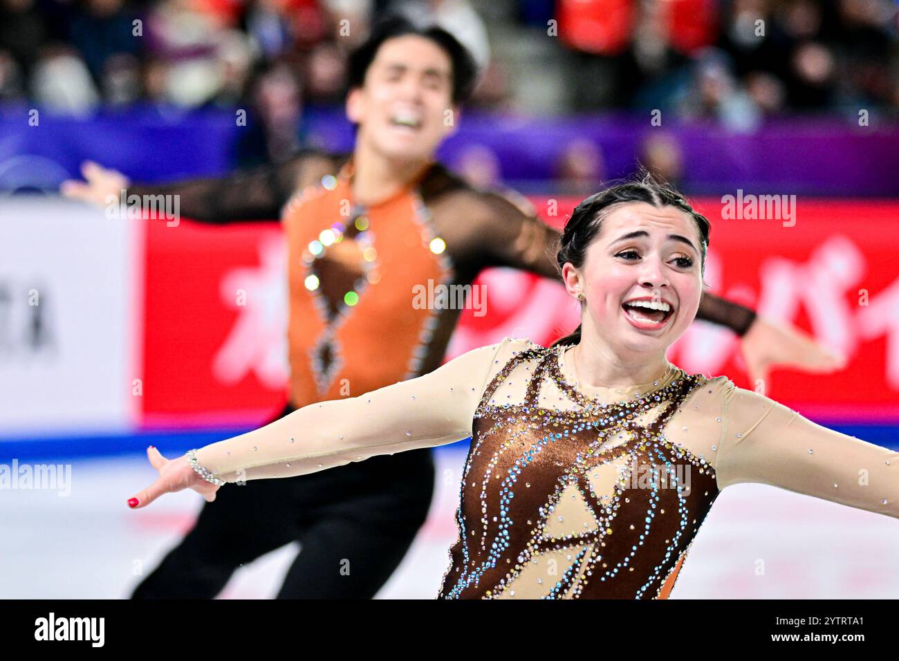 Olivia FLORES & Luke WANG (USA), during Junior Pairs Free Skating, at ...