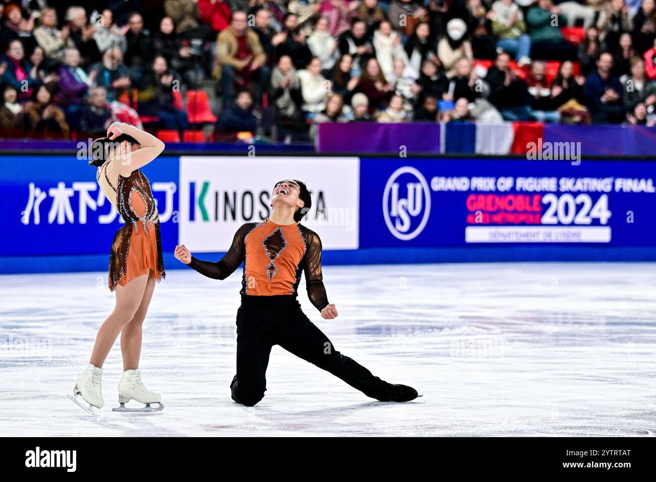 Olivia FLORES & Luke WANG (USA), during Junior Pairs Free Skating, at ...