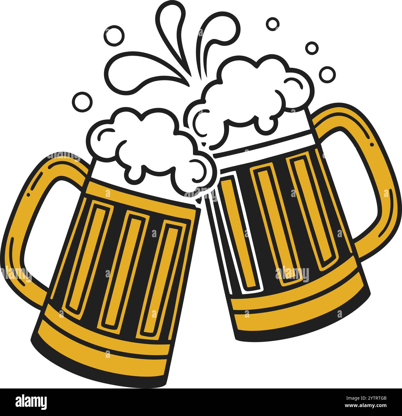 Cartoon beer mug frothy hi-res stock photography and images - Alamy