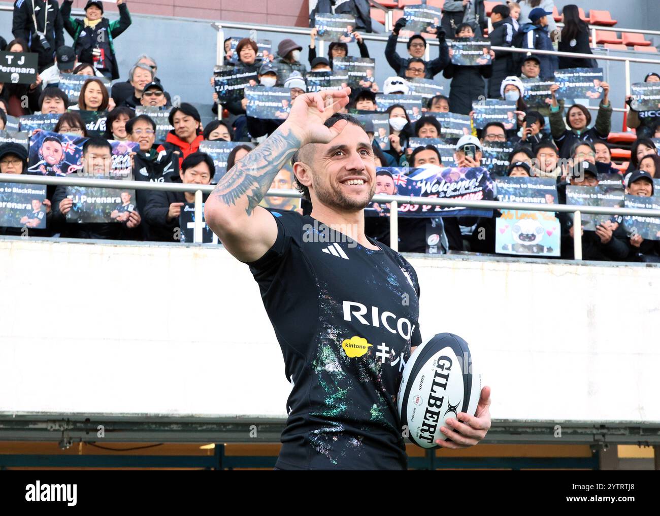 Tokyo, Japan. 7th Dec, 2024. New Zealand's All Blacks scrum half TJ ...
