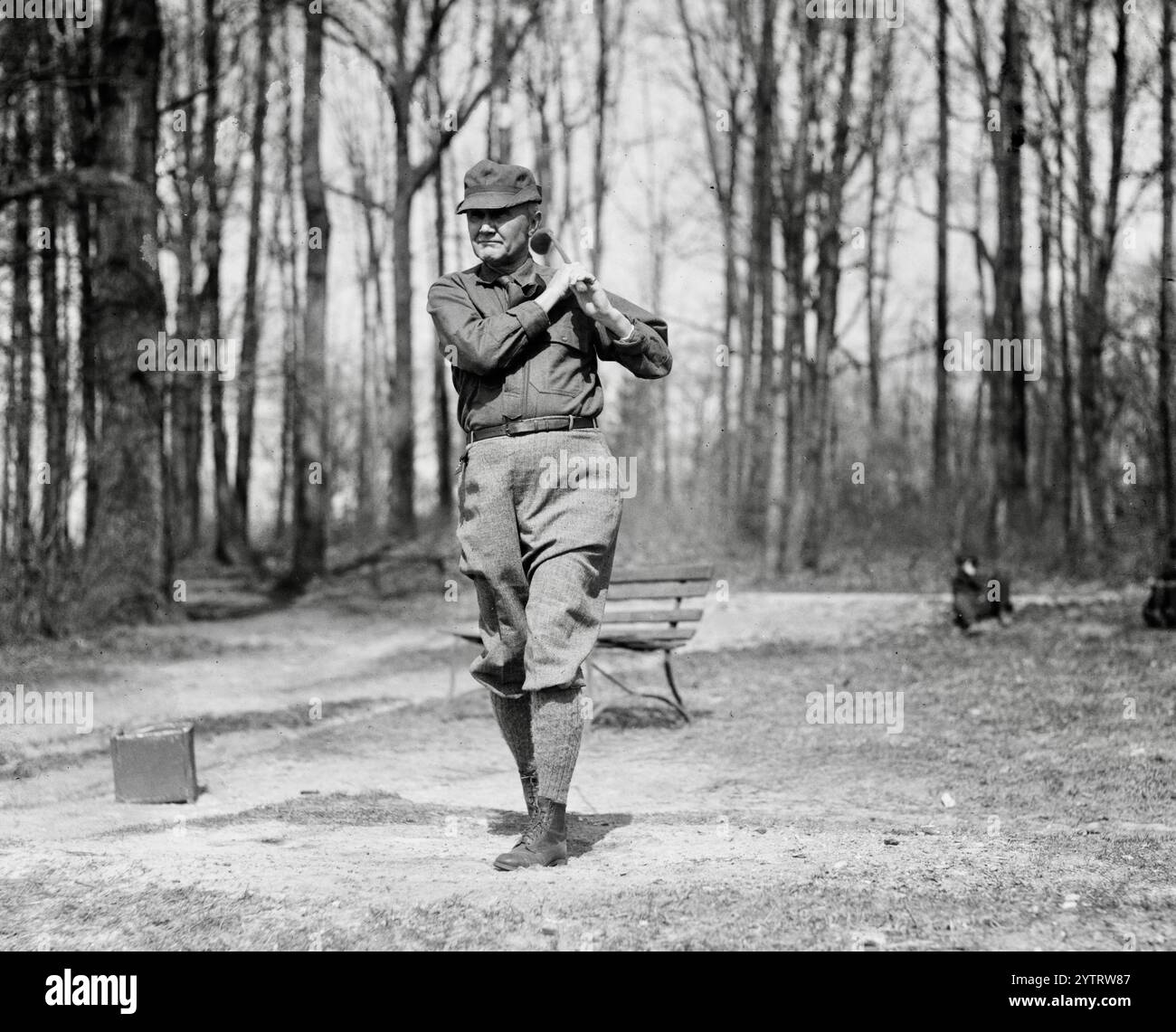 Thomas Watt Gregory, US Attorney General, playing golf 10 April 1920 ...