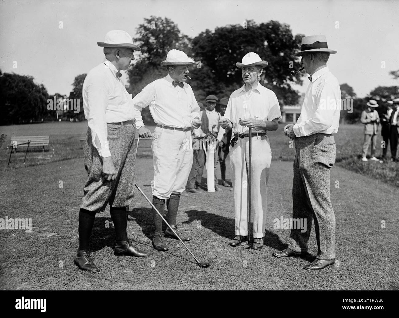 Warren G. Harding, 29th president of the United States, and a group of ...