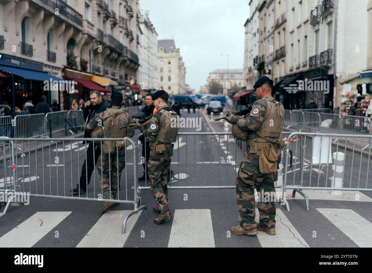 French military of the Sentinelle Operation patrol through the security ...
