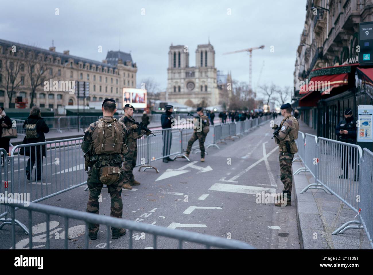 French military of the Sentinelle Operation patrol through the security ...