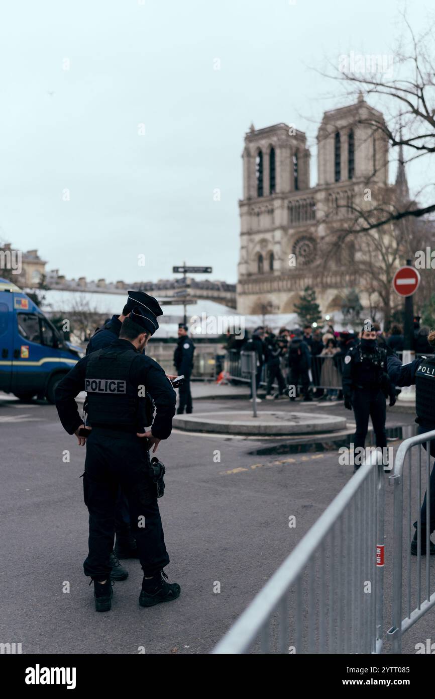 National police officer at a roadblock during its official reopening ...