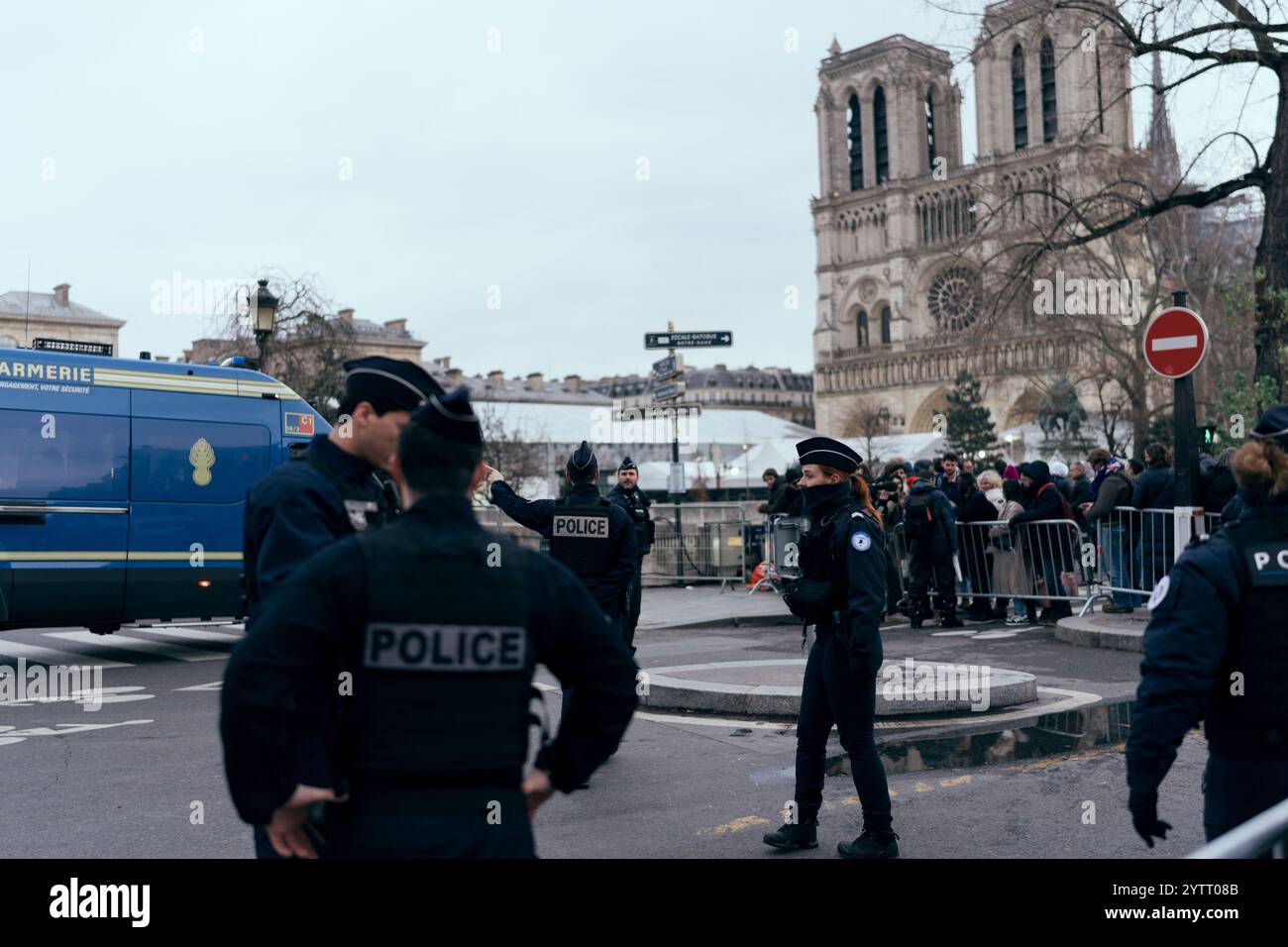 National police officer at a roadblock during its official reopening ...