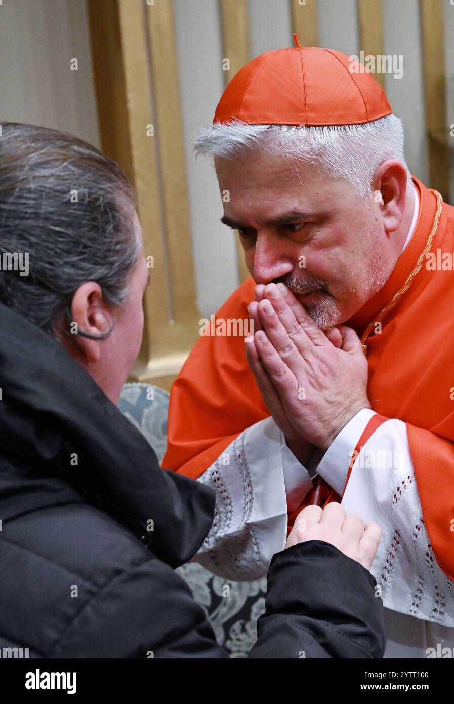 New cardinal Fabio Baggio (Italy) poses during a courtesy visit ...