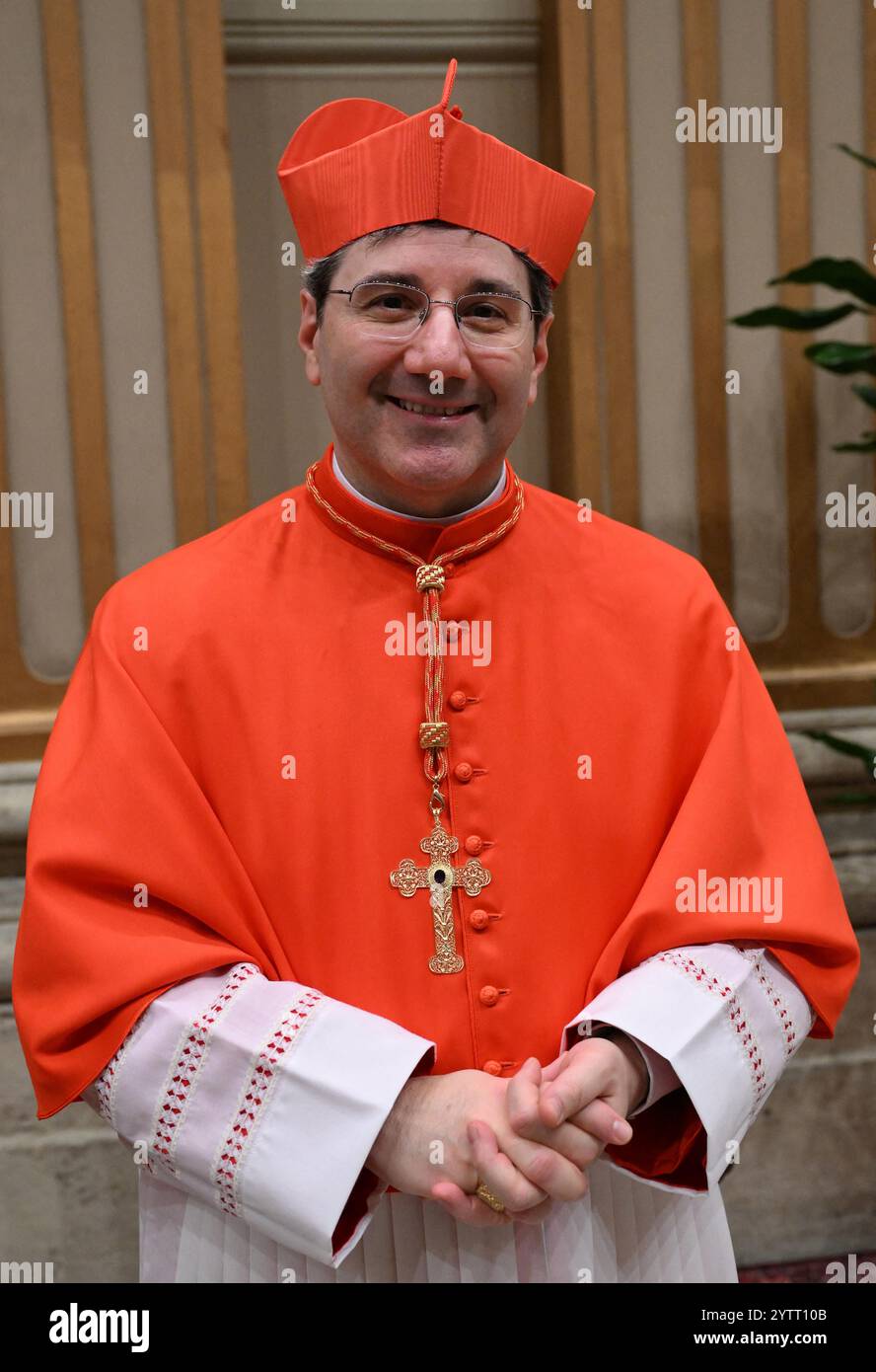 New cardinal Frank Leo (Canada) poses during a courtesy visit following ...