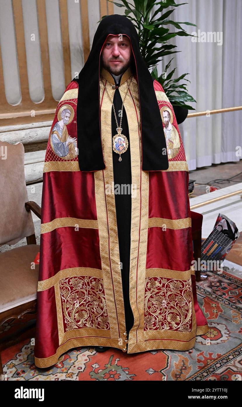 New cardinal Mykola Bychok (Ukraine) poses during a courtesy visit ...