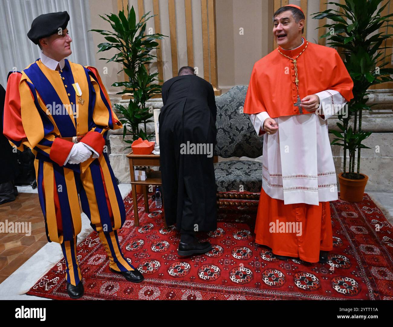 New cardinal Roberto Repole (Italy) poses during a courtesy visit ...