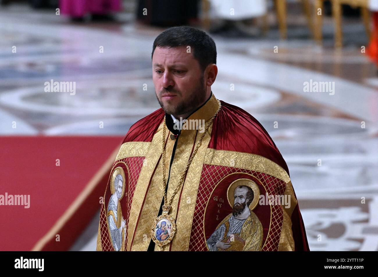 New cardinal Mykola Bychok (Ukraine) during a Consistory ceremony led ...