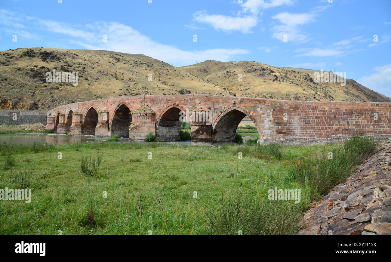 Coban Dede Bridge is located in Erzurum, Turkey. It was built in 1298 ...