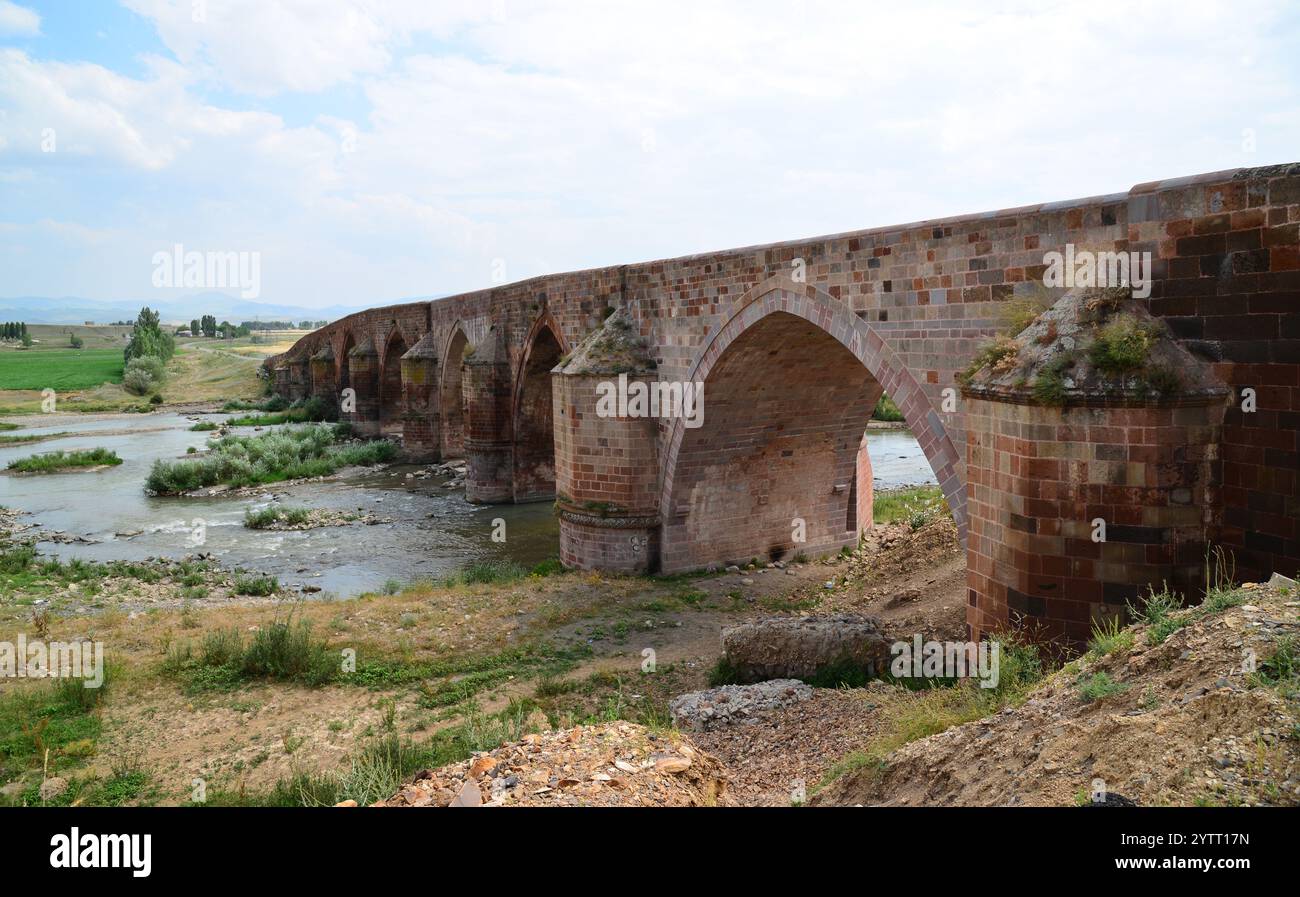 Coban Dede Bridge is located in Erzurum, Turkey. It was built in 1298 ...