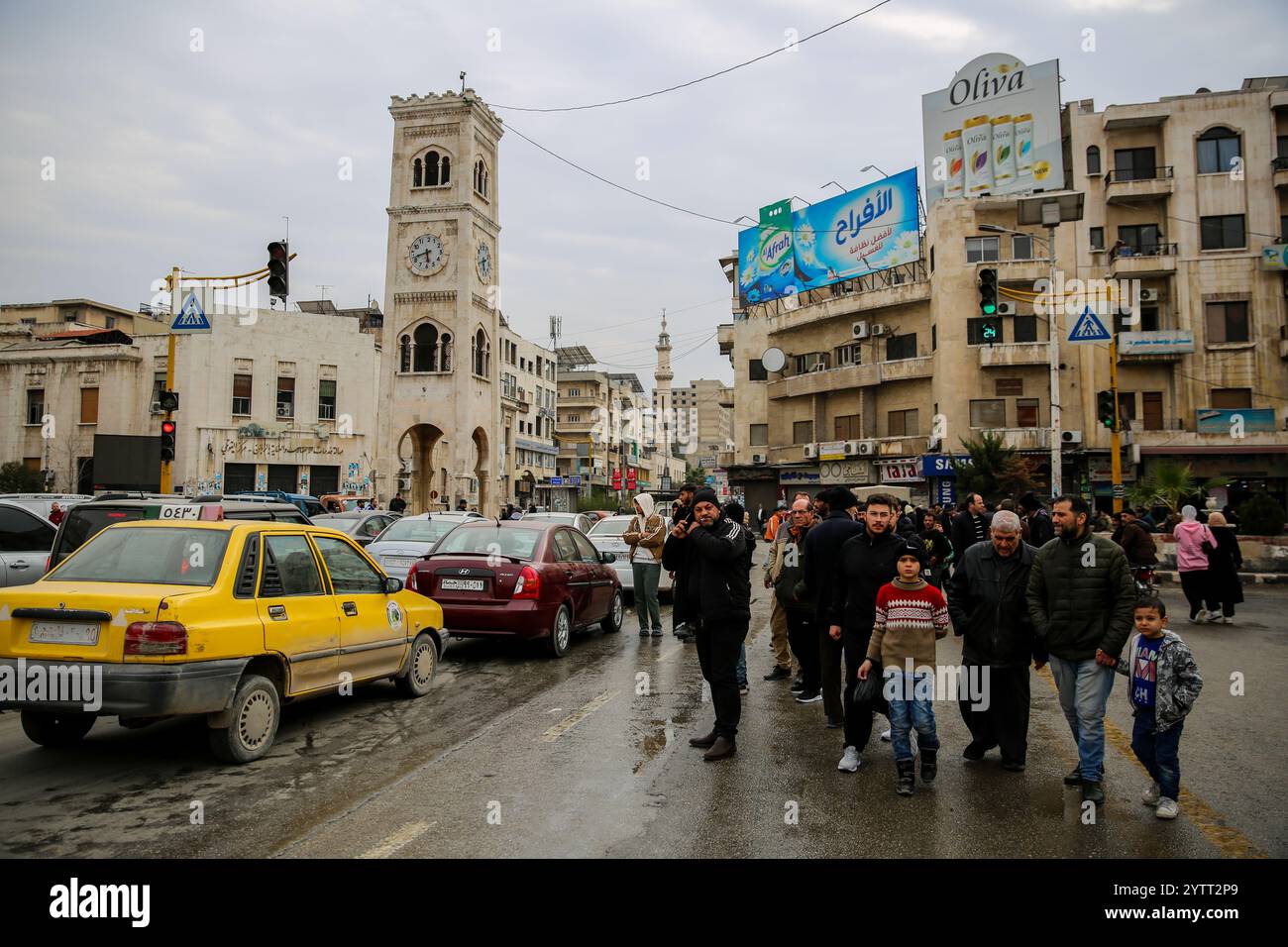 Hama, Syria. 07 December 2024. Streets in Hama as Syrian rebel fighters ...