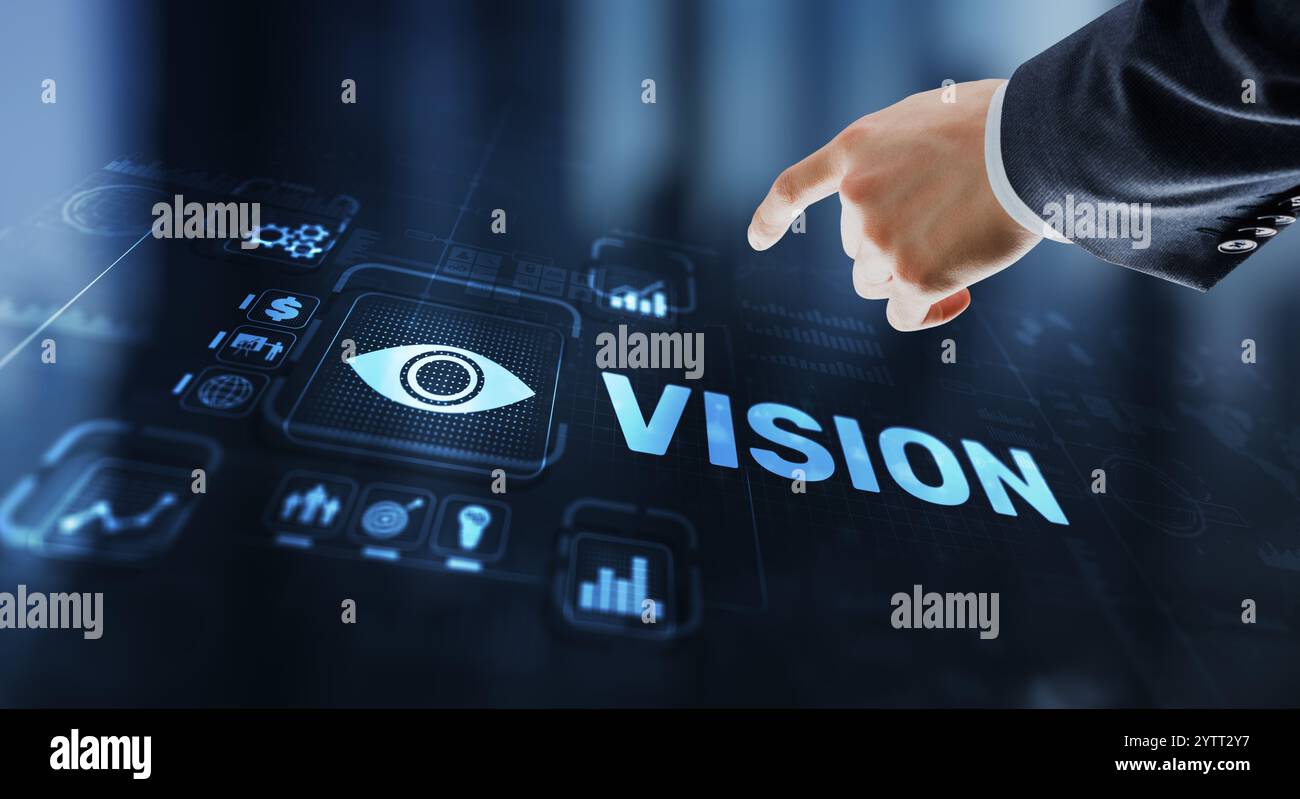 Vision Direction Future Business Inspiration Motivation Concept Stock ...