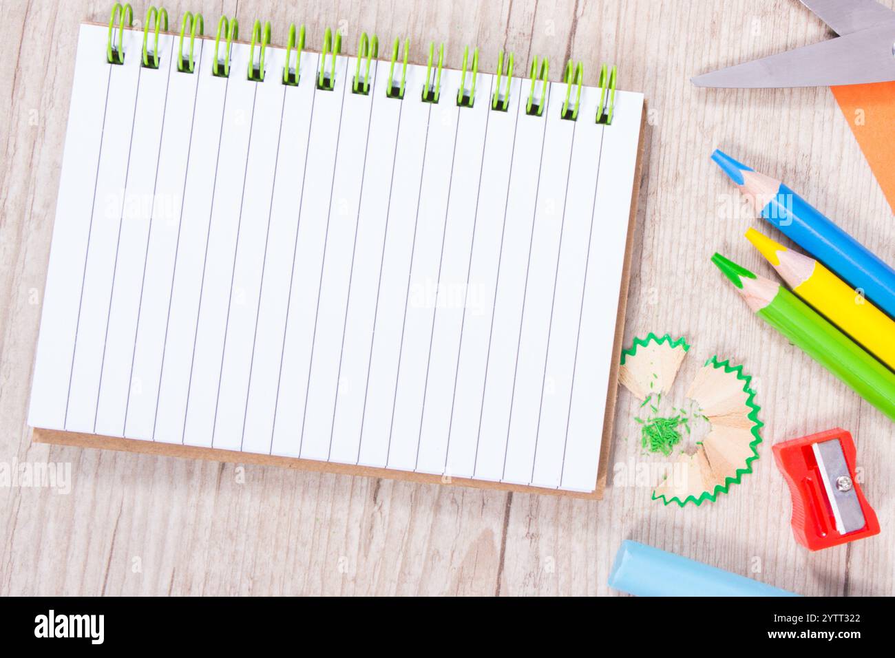 Notebook for notes and stationery accessories used for learning at ...