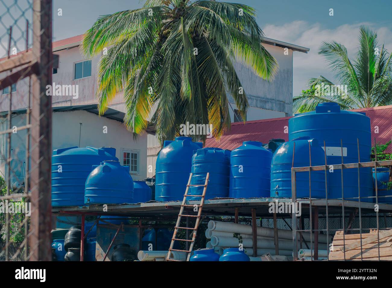 Plastic water storage tanks hi-res stock photography and images - Alamy