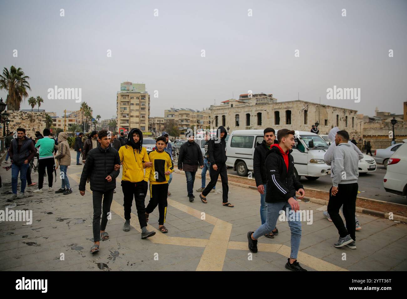 Hama, Syria. 07 December 2024. Streets in Hama as Syrian rebel fighters ...