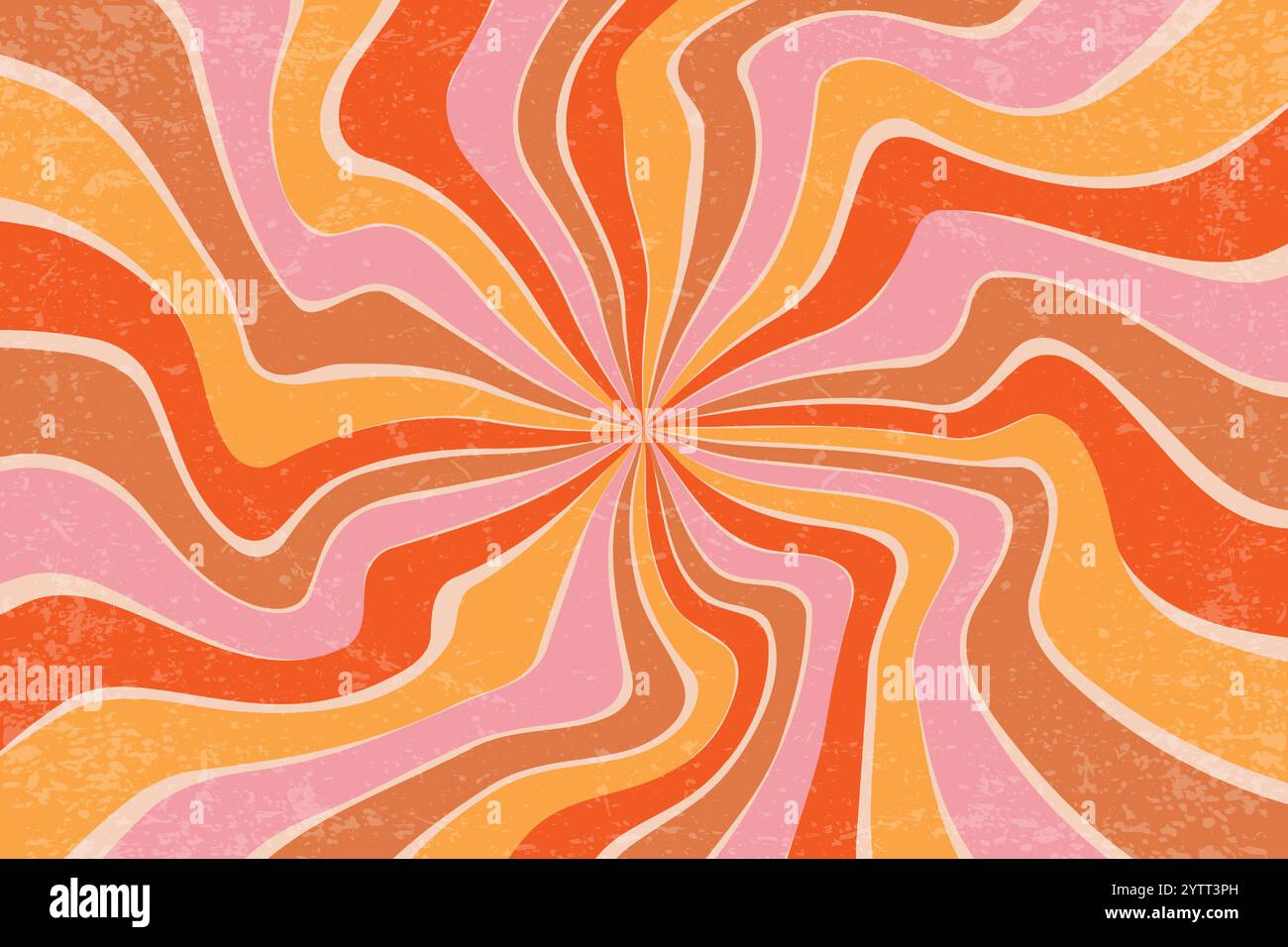 Retro sunburst textured background. Spiral groovy sun rays. Vintage ...