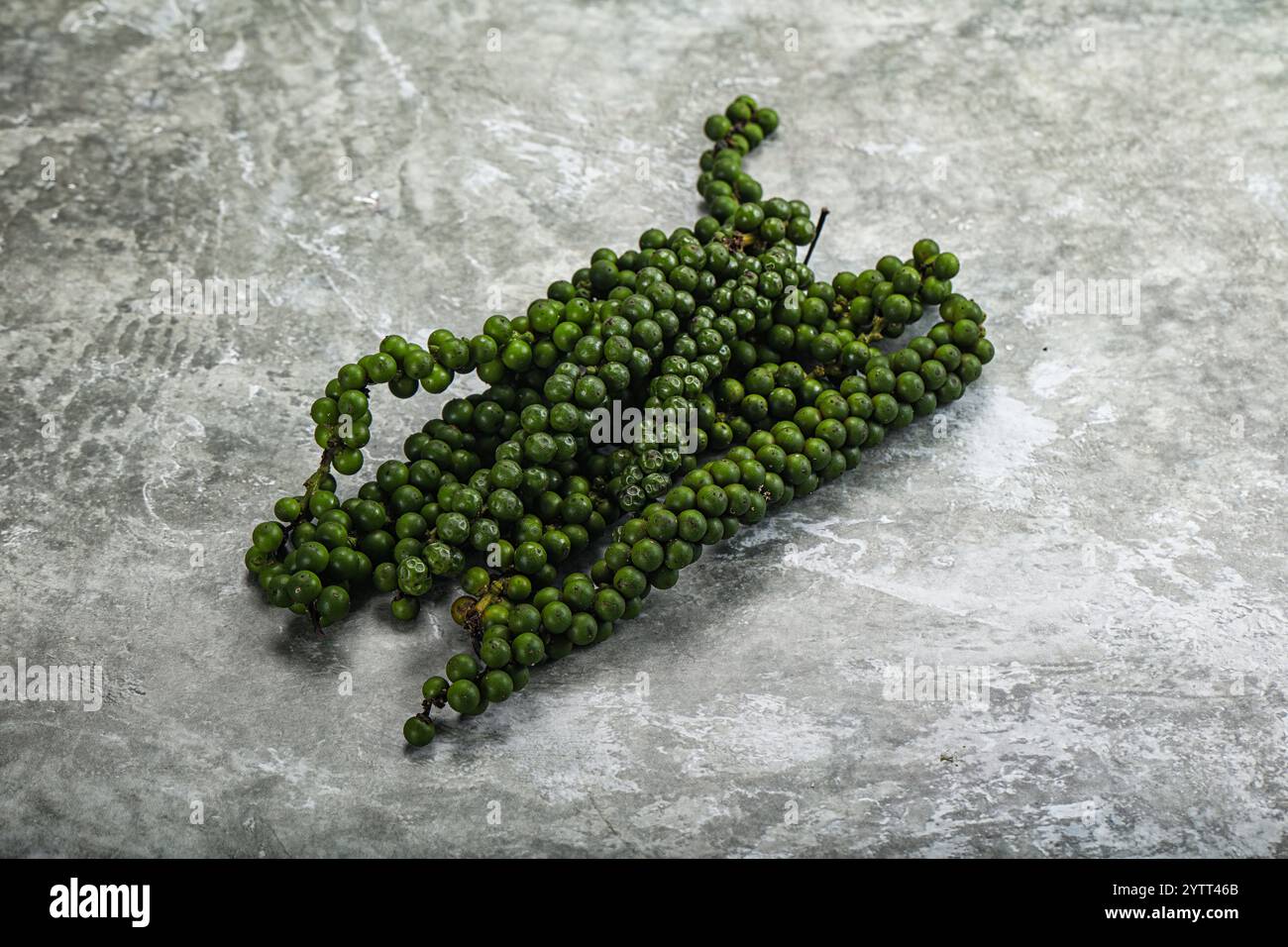 Fresh ripe green peppercon heap isolated Stock Photo - Alamy