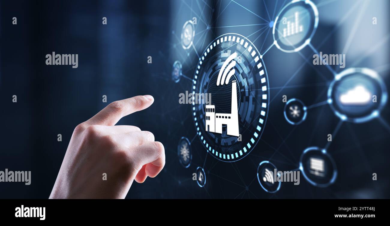 Smart industry. Technology process automation concept Stock Photo - Alamy