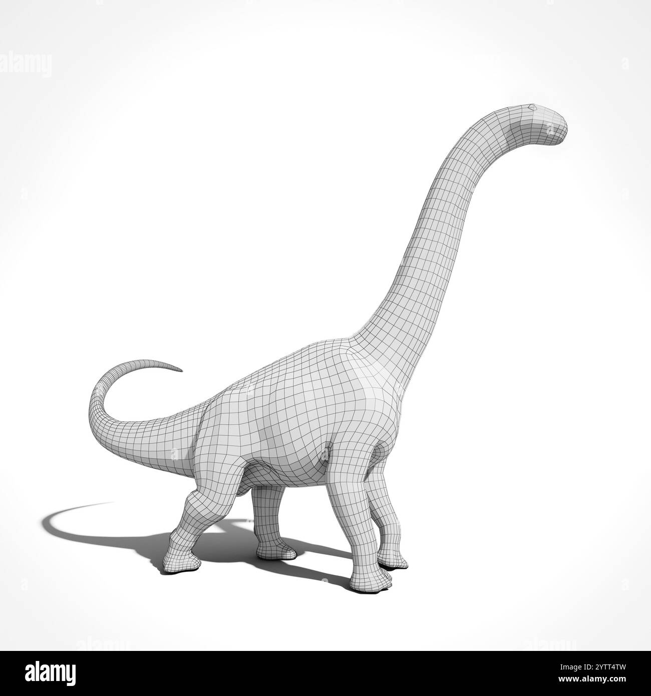 dinosaur 3d model , white background, 3d rendering Stock Photo - Alamy