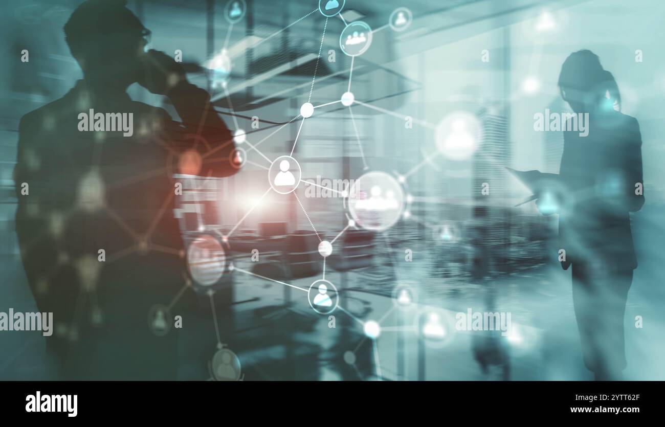People network connection. Network work connections concept Stock Photo ...
