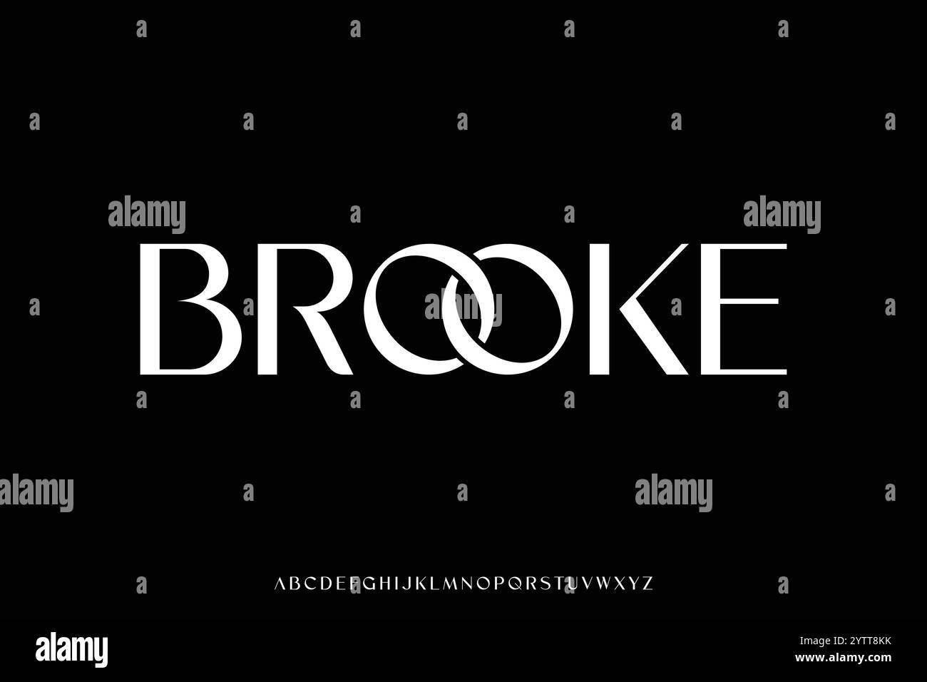 Elegant luxury modern sans serif alphabet display font vector ...