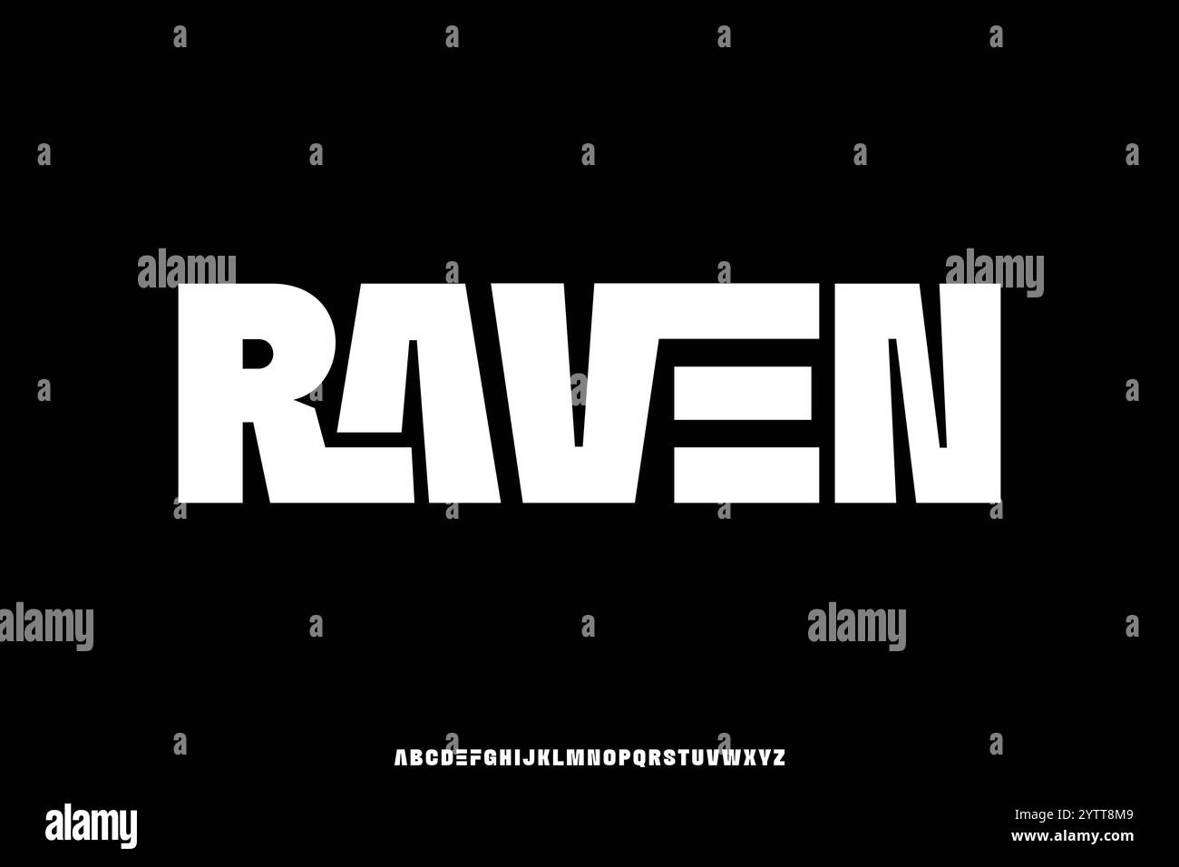 Modern strong bold sans serif alphabet display font vector Stock Vector ...