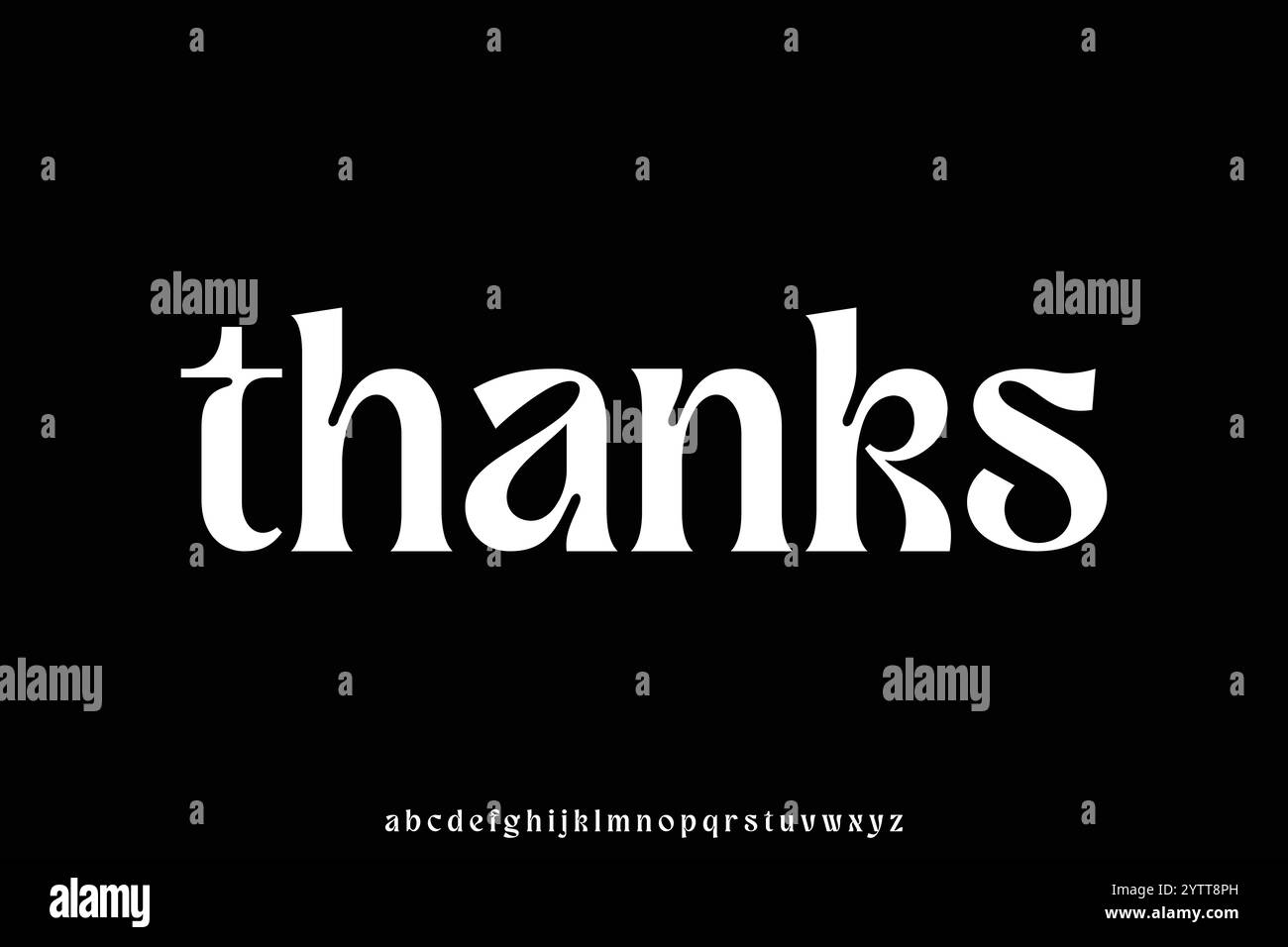 Unique modern trendy serif ink trap style alphabet display font vector ...