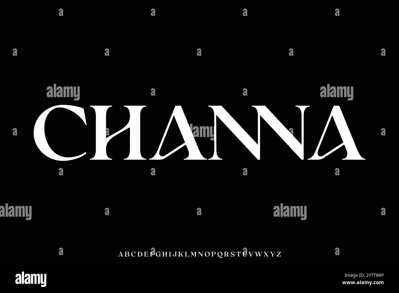 Unique decorative serif alphabet display font vector illustration Stock ...