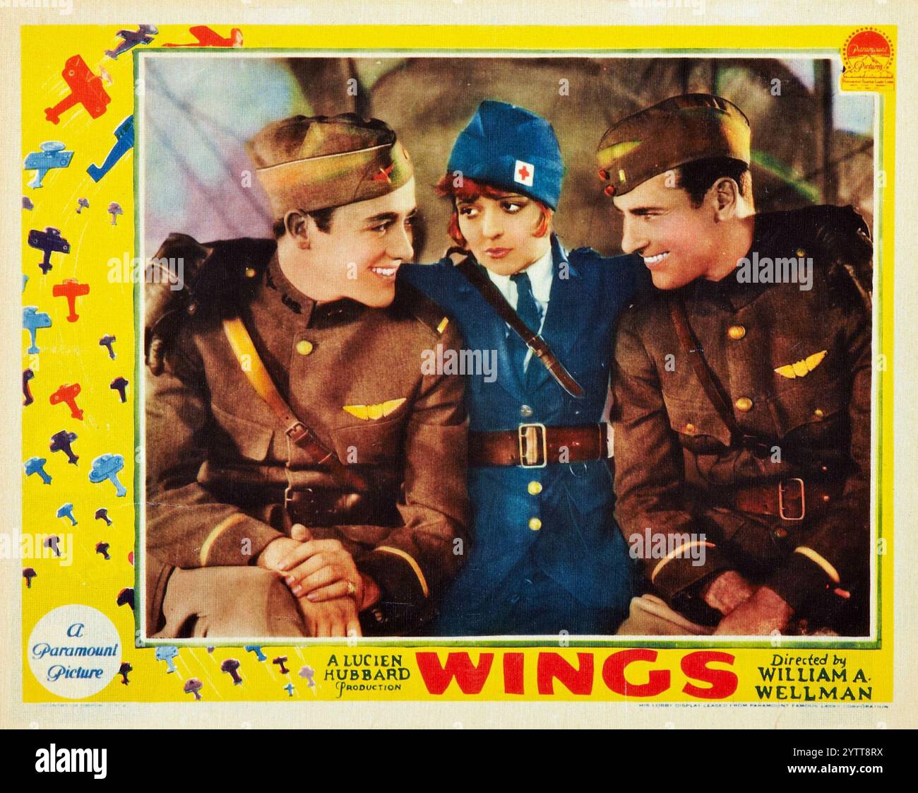 Wings (Paramount 1927) Clara Bow, Buddy Rogers, and Richard Arlen - A Lucien Hubbard production ...