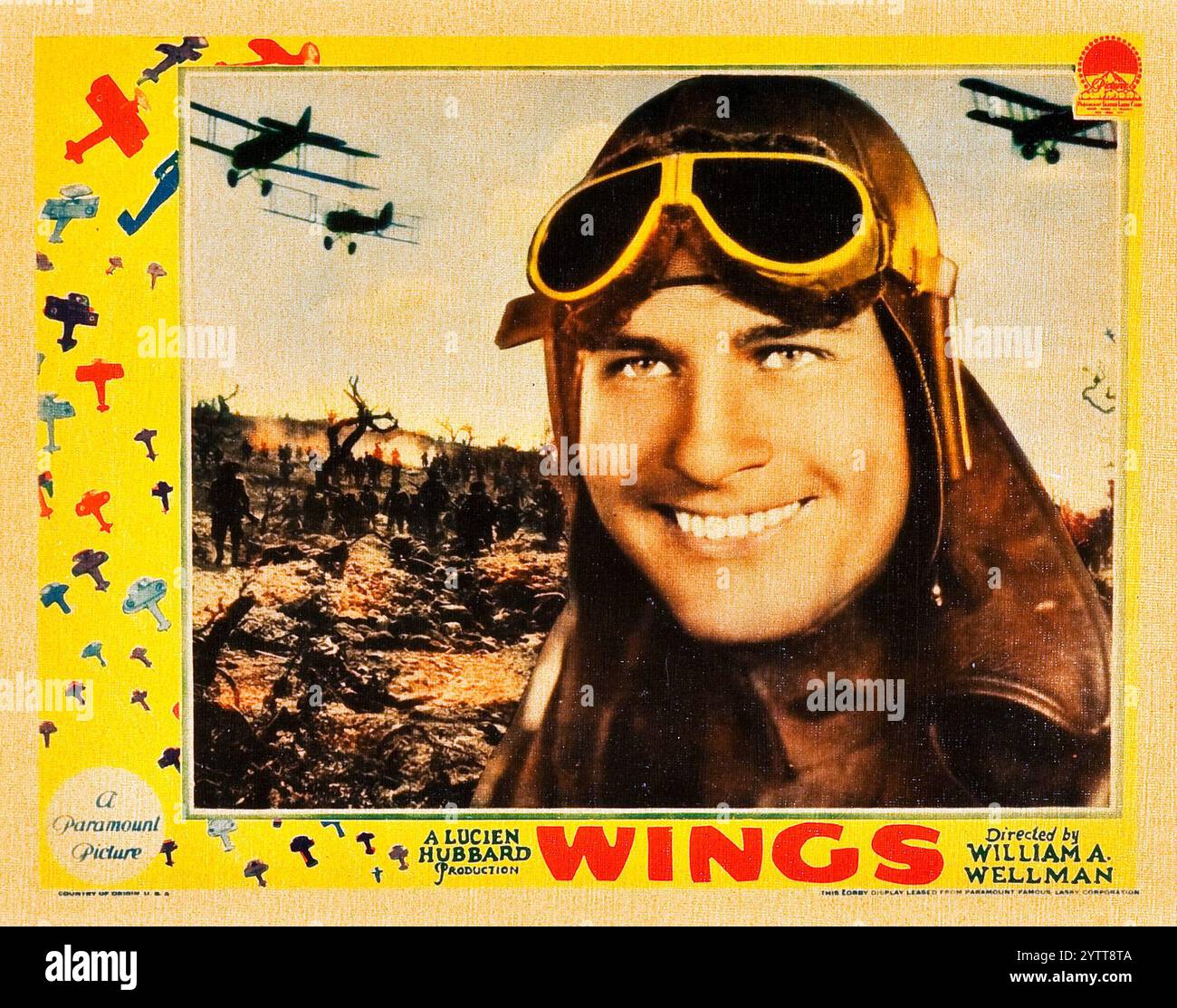 Wings (Paramount, 1927). Lobby Card feat Richard Arlen - Academy Award winning film, starring ...