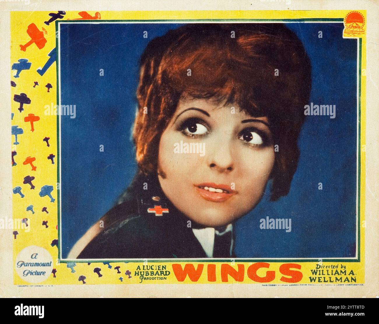 Wings (Paramount, 1927). Lobby Card feat. Clara Bow - Academy Award winning film, starring Clara ...