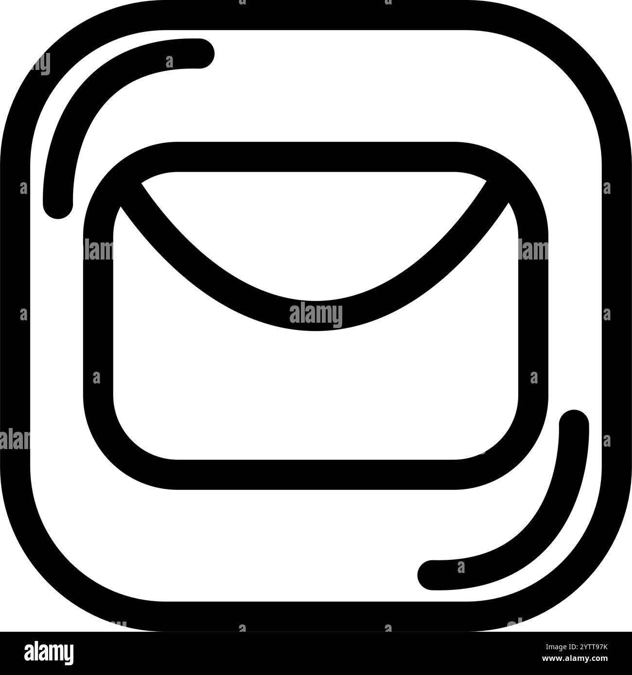 Modern UI UX - clean message and inbox icon Stock Vector Image & Art ...