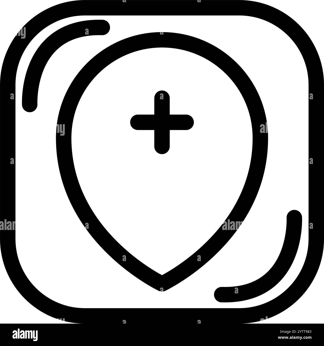 Modern UI UX - clean add gps maps icon Stock Vector Image & Art - Alamy