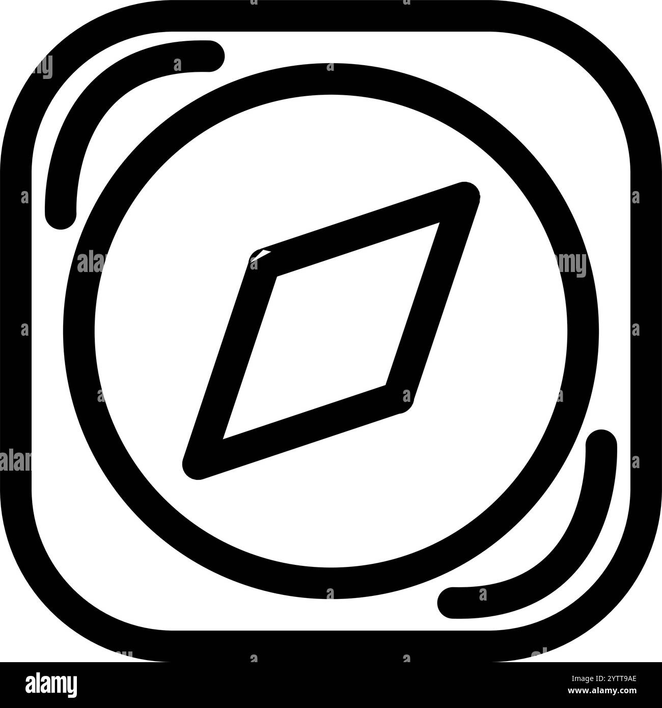 Modern UI UX - clean compass navigation icon Stock Vector Image & Art ...