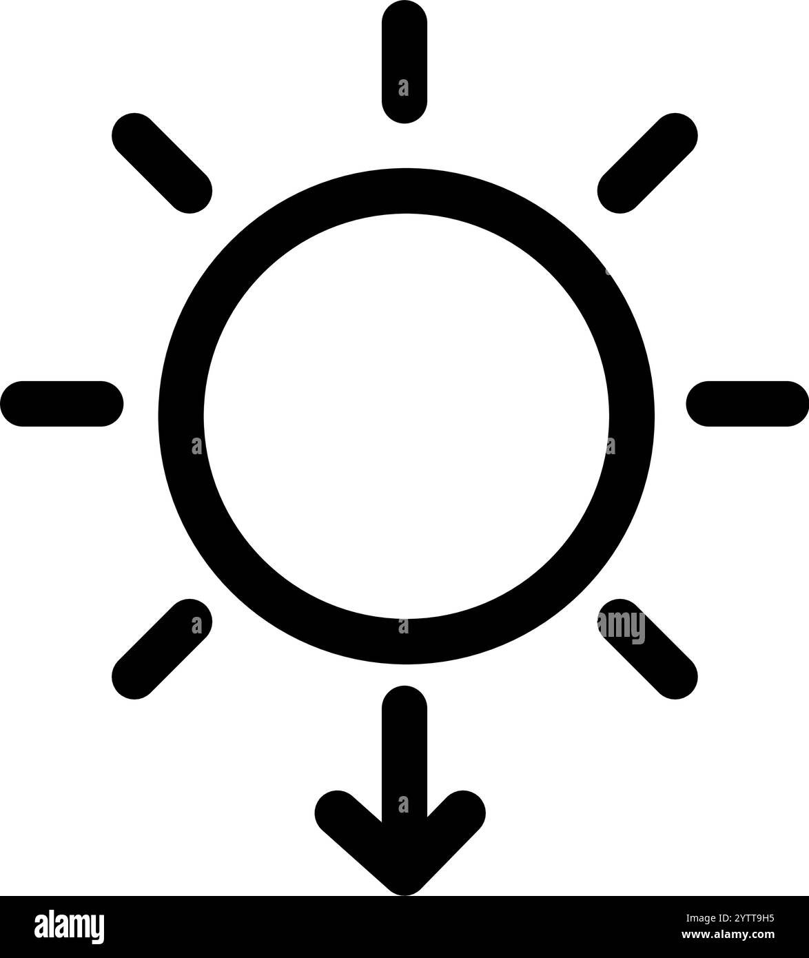 Sunset icon symbol - clean and modern Weather prediction icon Stock ...