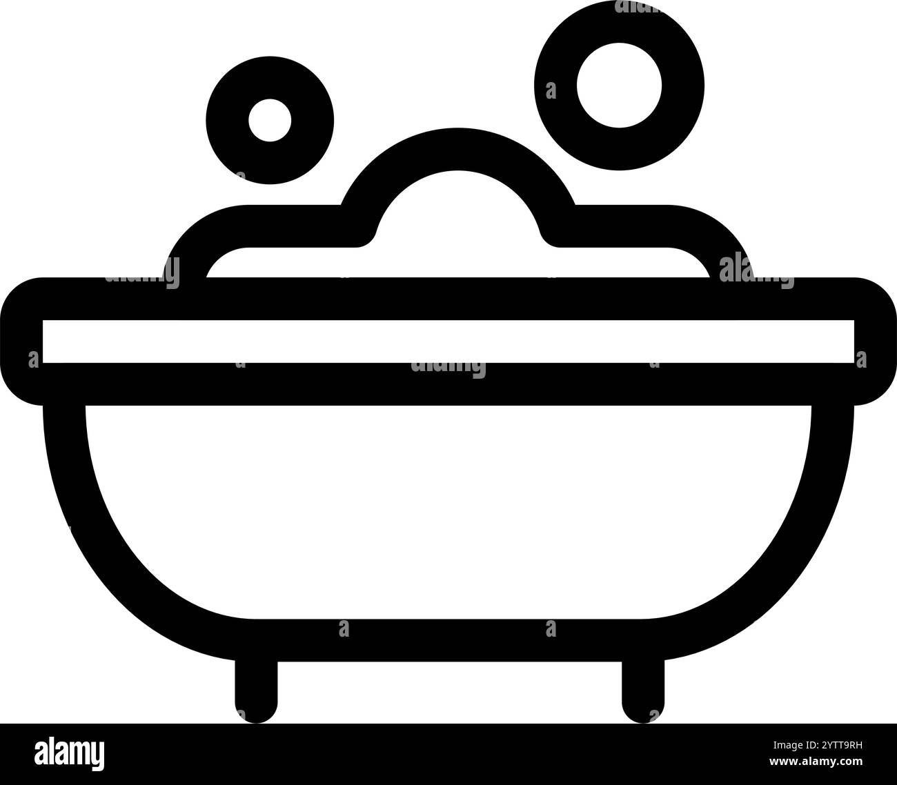 Bathroom spa bathtub - clean and modern bathroom icon Stock Vector ...