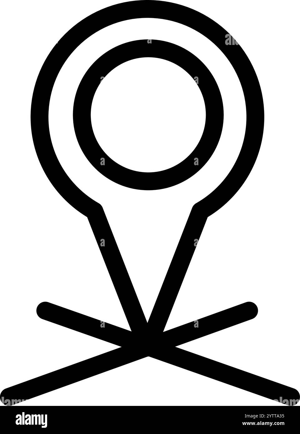 GPS location - modern GPS location or navigation icon symbol Stock ...