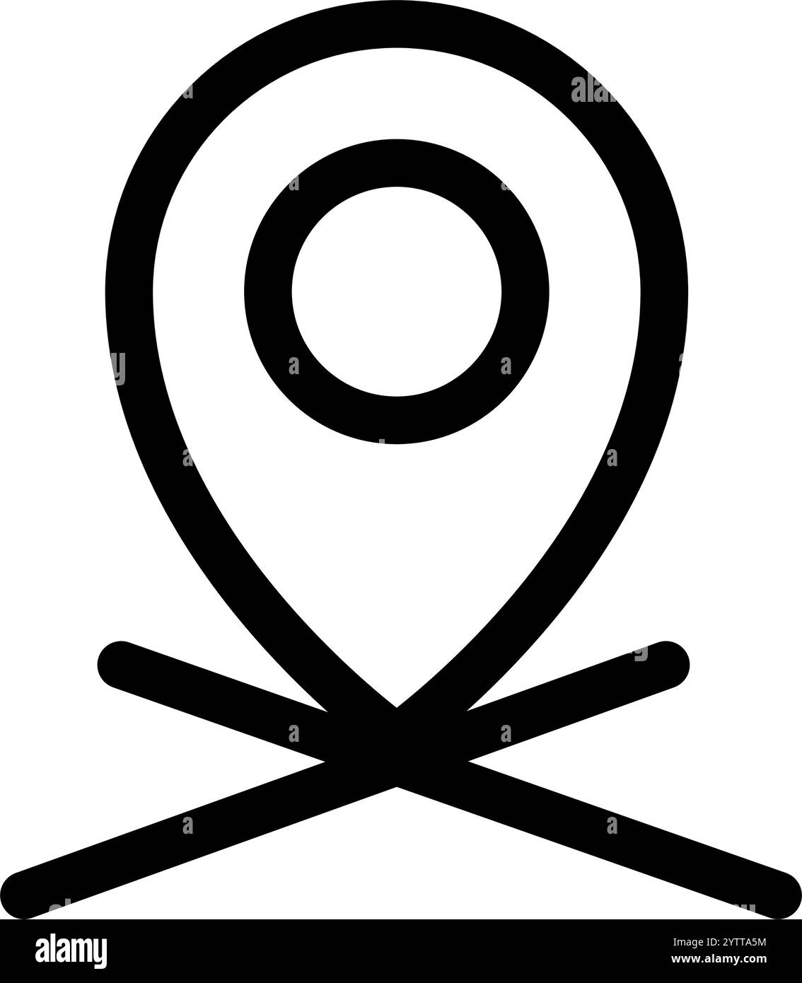 GPS location - modern GPS location or navigation icon symbol Stock ...